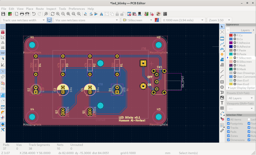 PCB Layout Design with KiCad Part II: Layout Creation – Hussam Talks Tech